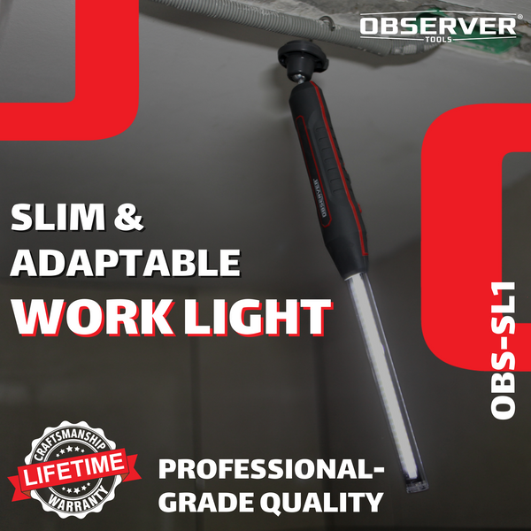 900 Lumen Dual-Lamp LED Rechargeable Slim Light with Stepless Dimming ...