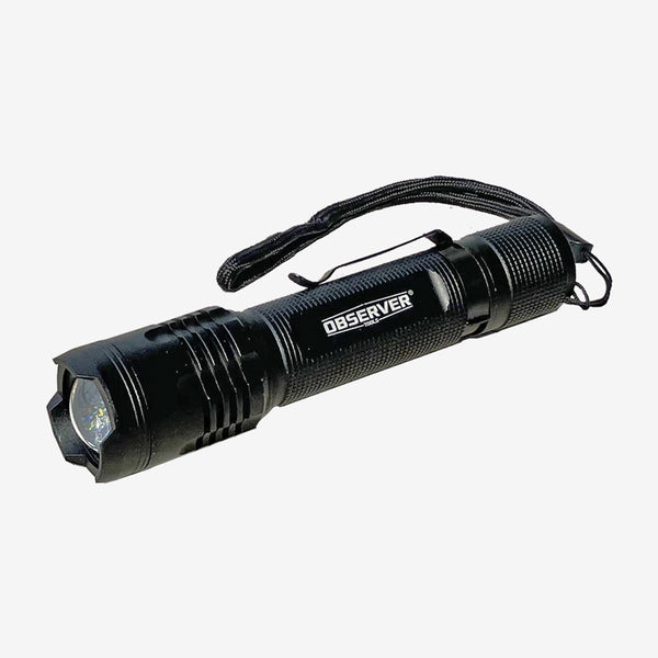 1000 Lumen Pocket LED Rechargeable Flashlight, Zoom, Rear Power Button ...